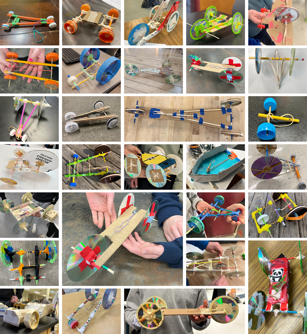 Rubber Band Car Challenge Entries Cross the Finish Line! | Science ...
