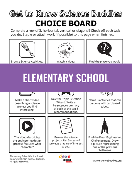 Get to Know Science Buddies Choice Boards | Science Buddies Blog